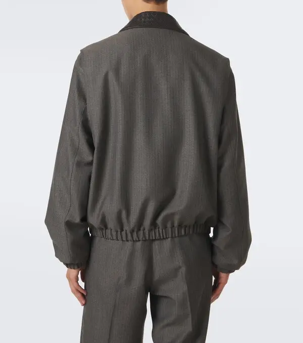 Bottega Veneta Intrecciato Wool And Mohair Blouson Jacket