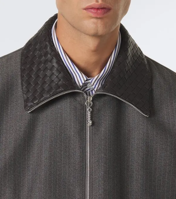 Bottega Veneta Intrecciato Wool And Mohair Blouson Jacket