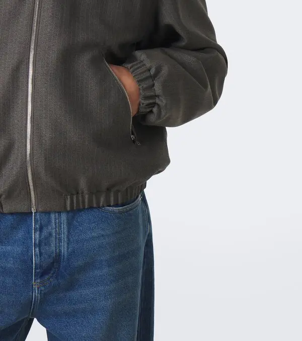 Bottega Veneta Intrecciato Wool And Mohair Blouson Jacket
