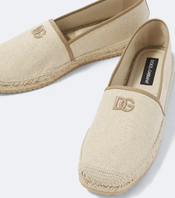 Dolce & Gabbana Embroidered Canvas Espadrilles