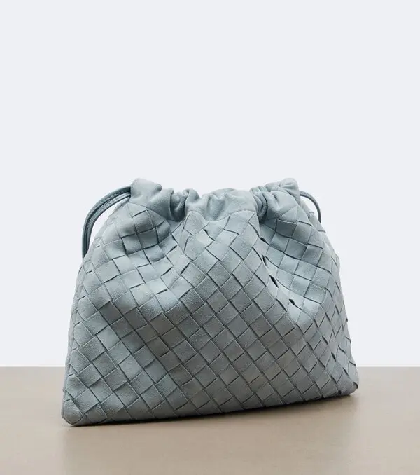 Bottega Veneta Dustbag Intrecciato Small Suede Pouch