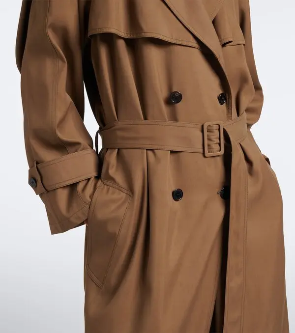 Saint Laurent Oversized Double-breasted Trench Coat