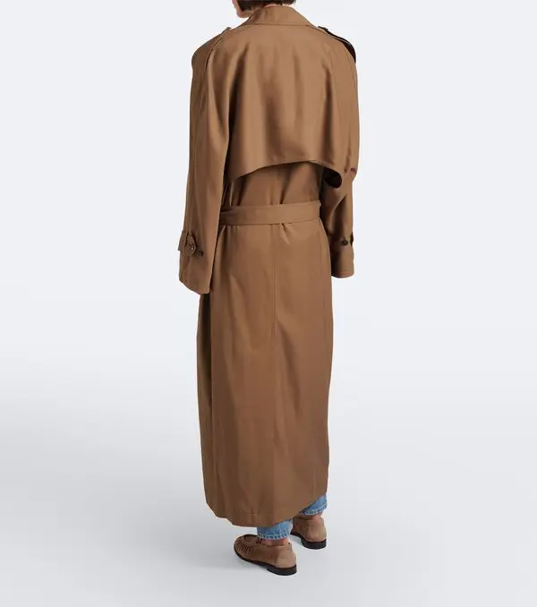 Saint Laurent Oversized Double-breasted Trench Coat