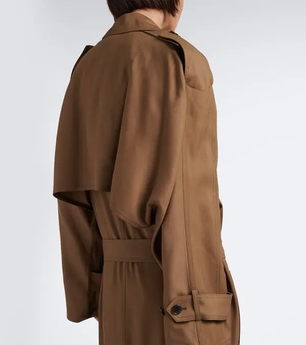 Saint Laurent Oversized Double-breasted Trench Coat