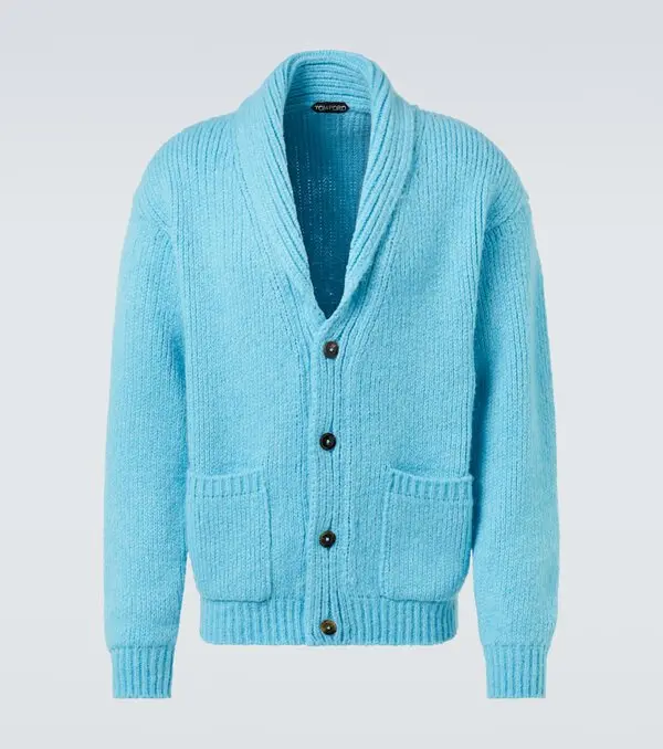 TOM FORD Cashmere Cardigan - Blue