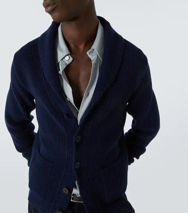 TOM FORD Cashmere Cardigan - Blue