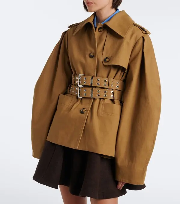 GANNI Belted Cotton Jacket