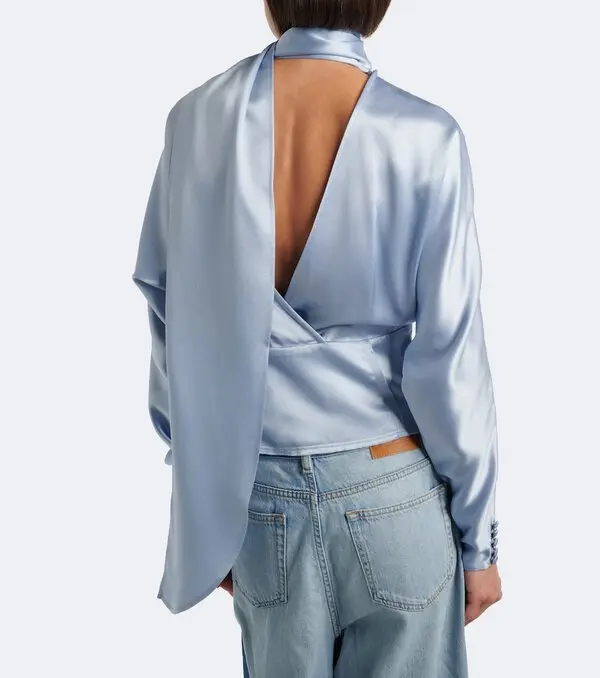 GANNI Scarf-detail Blouse