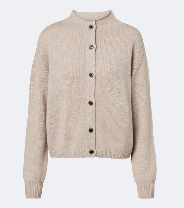LISA YANG Zirelle Cashmere Mockneck Cardigan - Beige