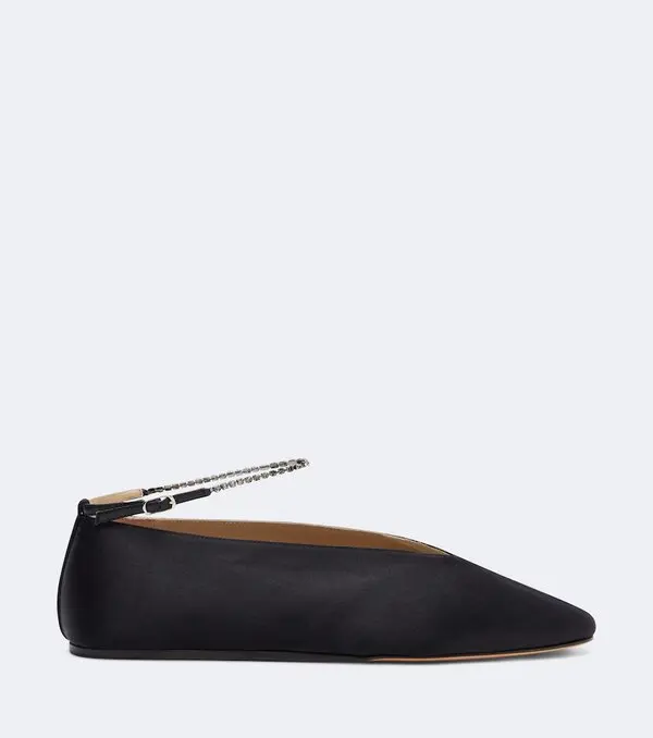 Le Monde Beryl Le Monde Béryl Olympia Embellished Satin Ballet Flats