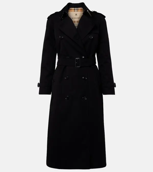 Burberry Waterloo Cotton Trench Coat - Black