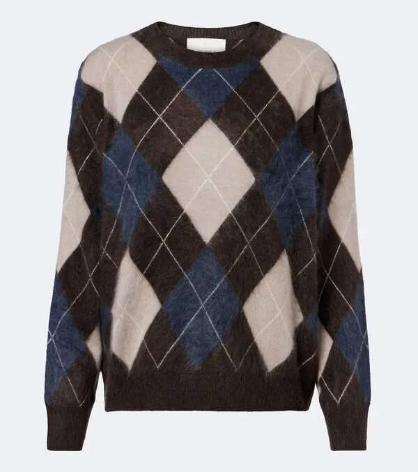 LISA YANG Margy Argyle Cashmere Sweater - Multicoloured