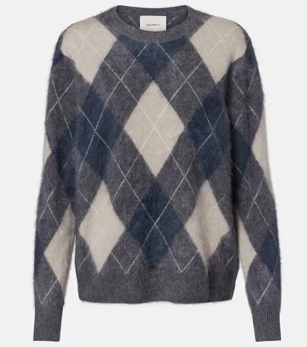 LISA YANG Margy Argyle Cashmere Sweater - Multicoloured