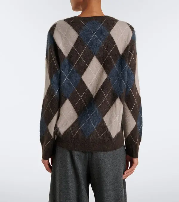 LISA YANG Margy Argyle Cashmere Sweater - Multicoloured