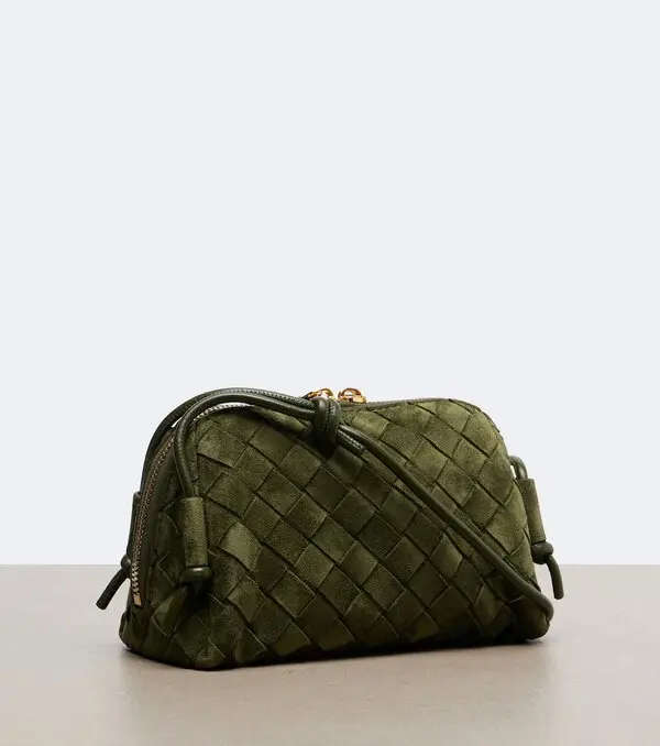 Bottega Veneta Concert Intrecciato Suede Crossbody Bag