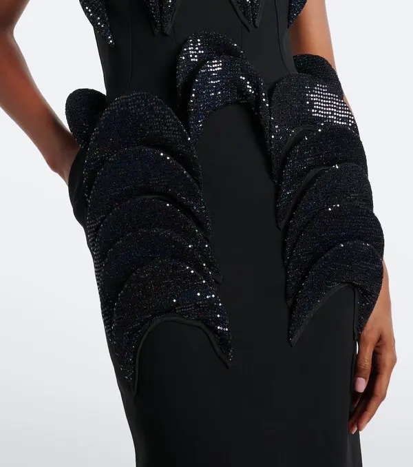 Maticevski Sequined Bustier Cocktail Dress