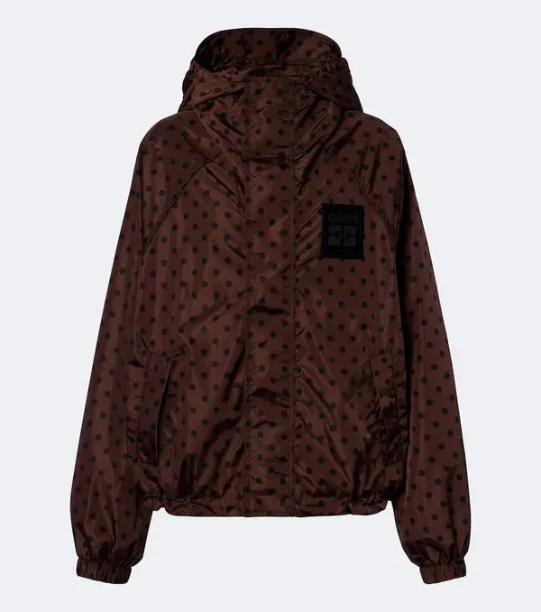 GANNI Polka Dot Hooded Jacket