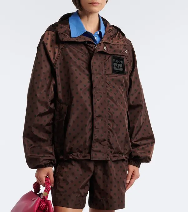 GANNI Polka Dot Hooded Jacket