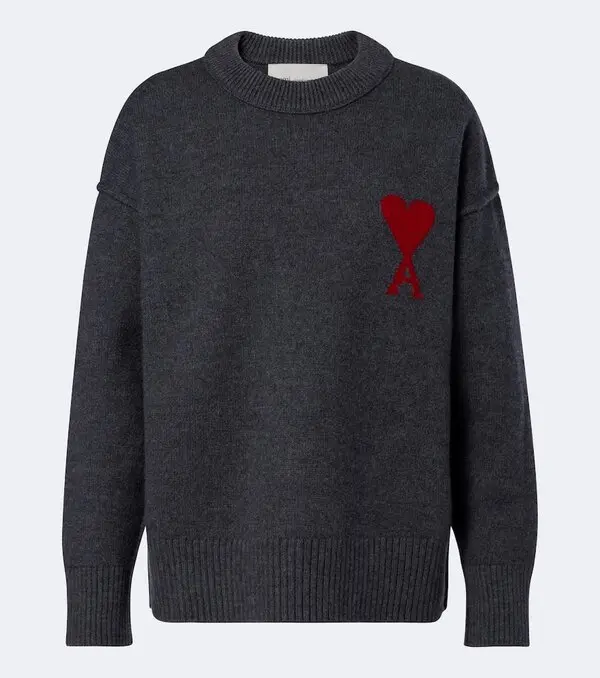 AMI Paris De Coeur Virgin Wool Sweater