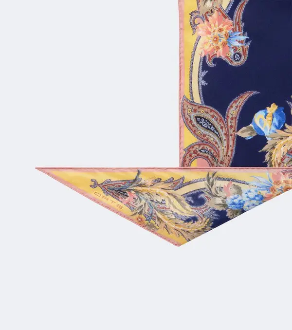 Etro Printed Silk Twill Scarf