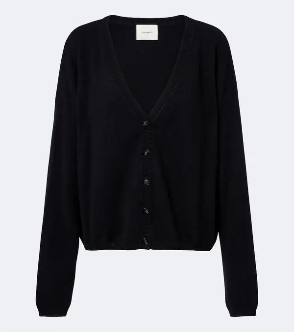 LISA YANG Abby Cashmere V-neck Cardigan - Black
