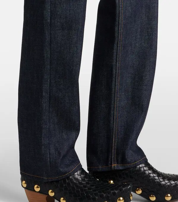 Bottega Veneta Indigo Cotton Straight Leg Jeans