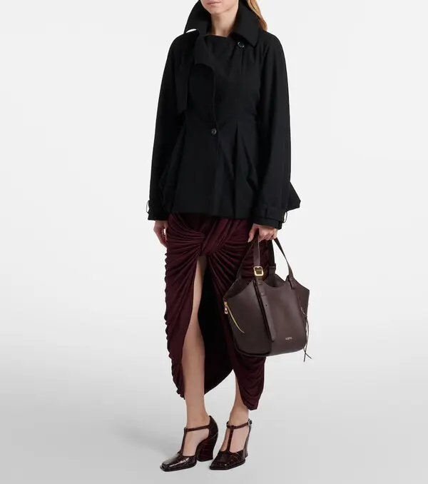 Loewe Hammock Flip Medium Leather Tote Bag - Brown