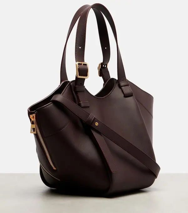 Loewe Hammock Flip Medium Leather Tote Bag - Brown