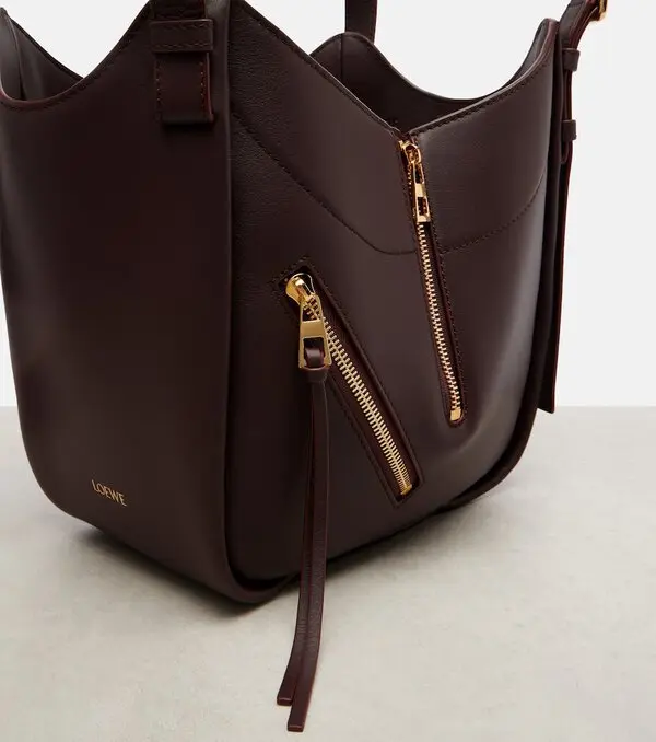 Loewe Hammock Flip Medium Leather Tote Bag - Brown