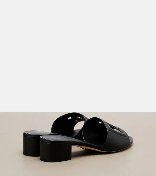 Dolce & Gabbana Calf Leather Mules - Black