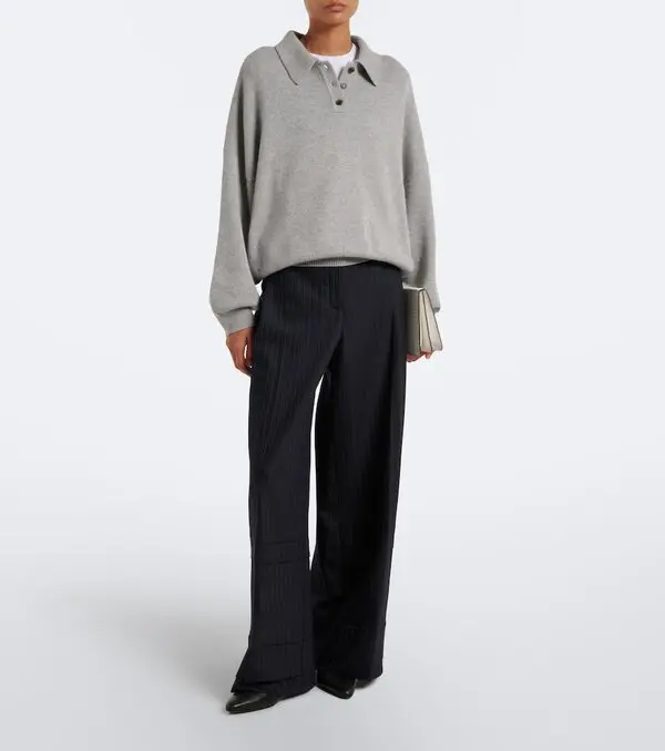 LISA YANG Etta Cashmere Polo Sweater