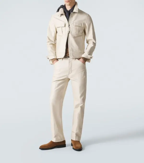 TOM FORD Cotton Satin Straight Leg Trousers