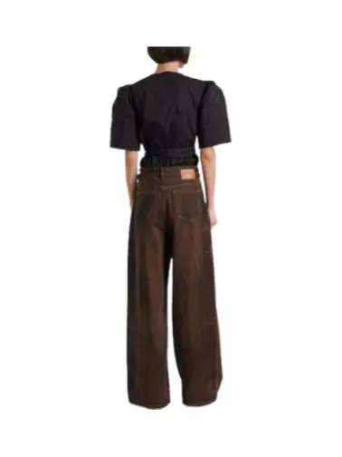 GANNI Shirred Cotton Top