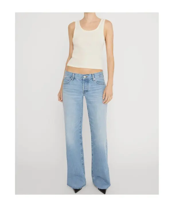 FRAME The Gray Wide-leg Flare Jeans