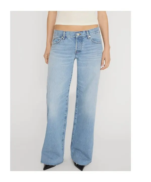 FRAME The Gray Wide-leg Flare Jeans