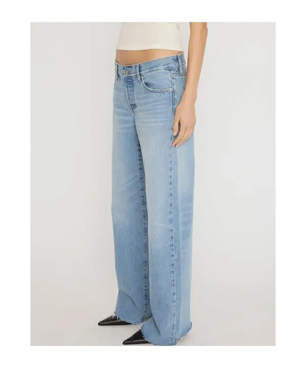 FRAME The Gray Wide-leg Flare Jeans