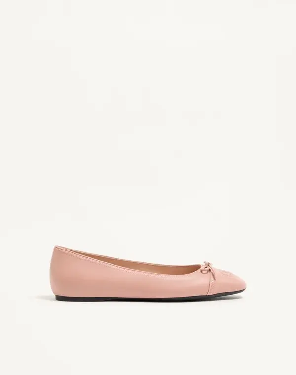 Valentino Garavani Nappa Leather Ballerinas With Vlogo Signature - Phard