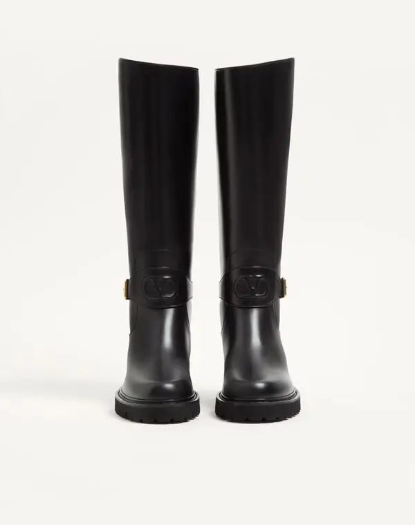 Valentino Garavani Vlogo Signature Calfskin Boots