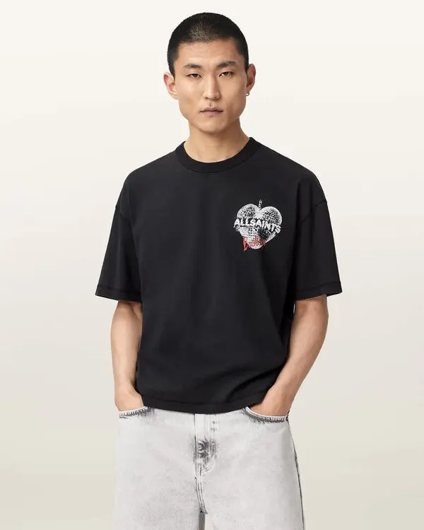 ALLSAINTS Reflect Short Sleeve Graphic T-shirt - Black