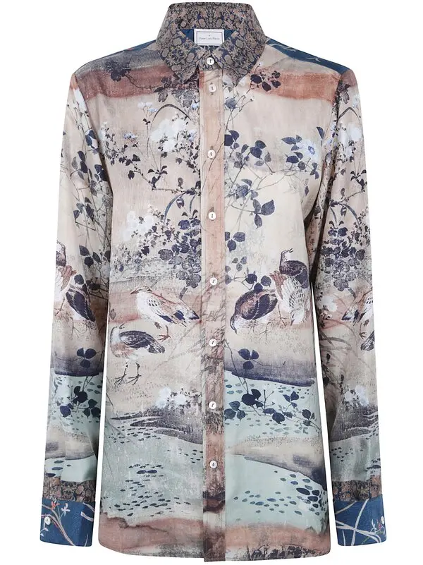 PIERRE-LOUIS MASCIA Shirt Long Sleeves "aloe S - Blue