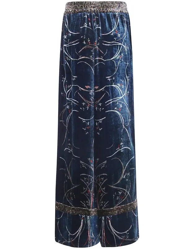 PIERRE-LOUIS MASCIA Trousers Floral Print "kanpur Adana - Blue