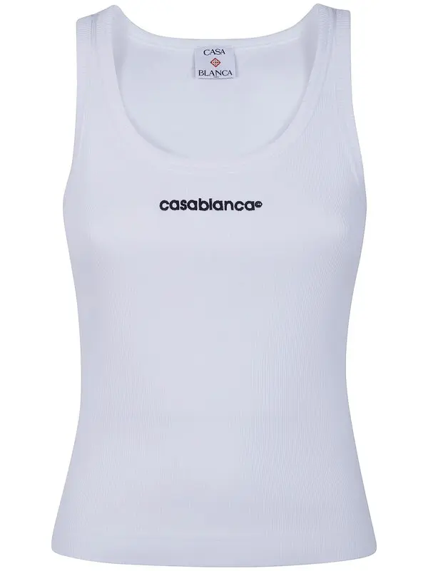 Casablanca Top Ribbed "w. Pf26.jts.039.02 - White