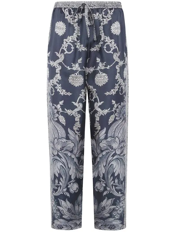 PIERRE-LOUIS MASCIA Pants Floral Design "aloes - Black