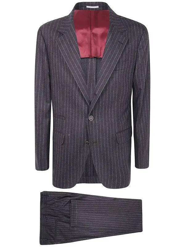 Brunello Cucinelli Suit Wool Cashmere 'mv440ldthh C006 - Gray