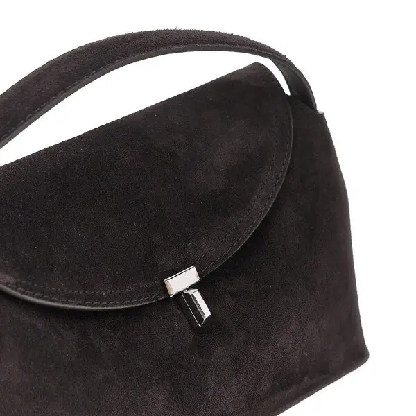 TOTEME Suede Leather T-lock Top-handle Bag