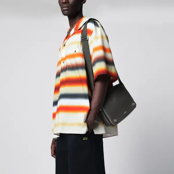 Loewe Grained Leather Crossbody Bag - Grey