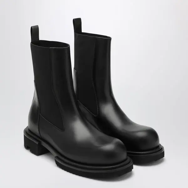 Rick Owens Leather Tower Beatle Gabe Boots