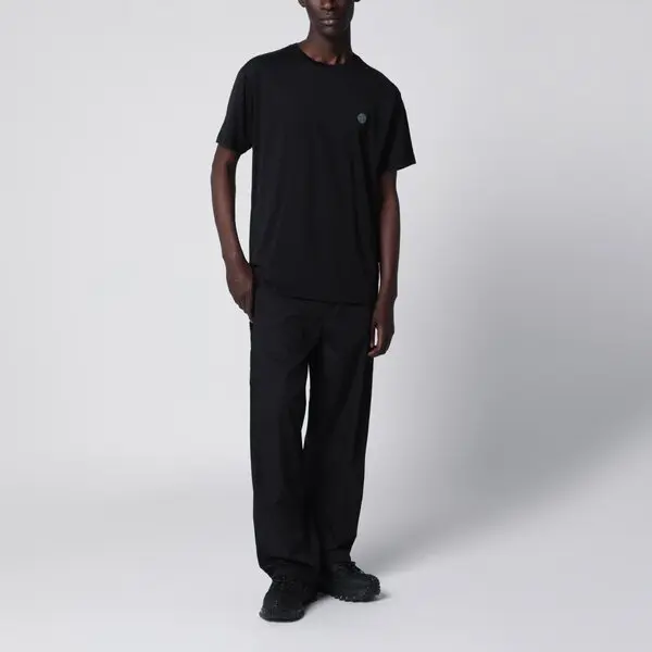 Stone Island Slim-fit Cotton T-shirt - Black