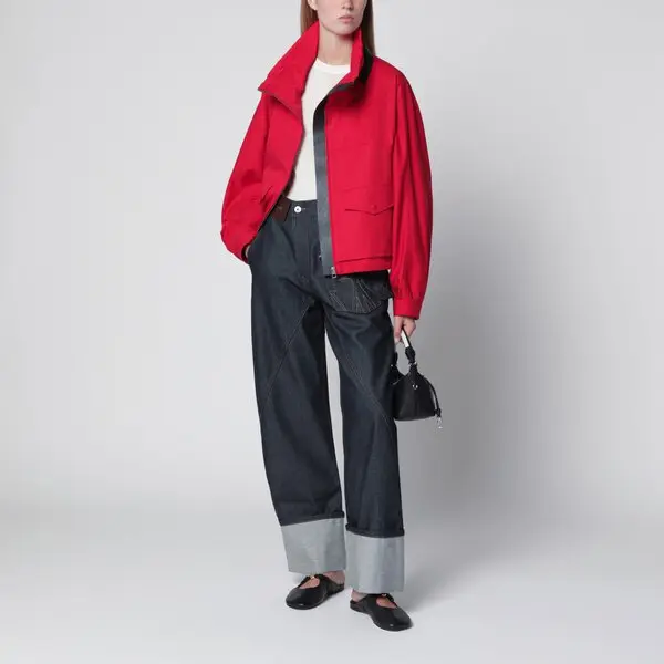 Loewe Cropped Cotton And Silk Gabardine Jacket