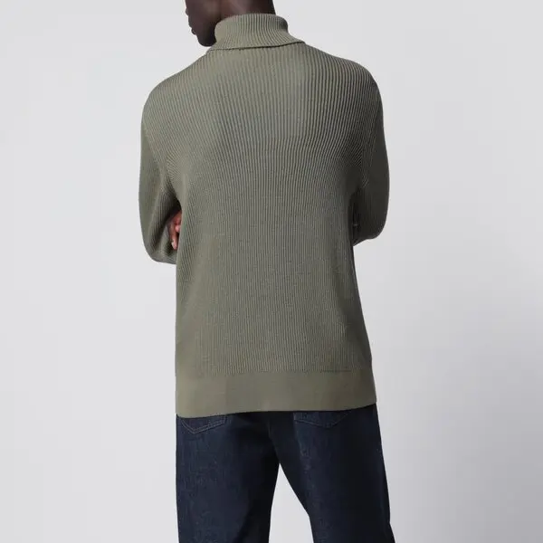 Stone Island Ribbed Turtleneck Sweater - Green
